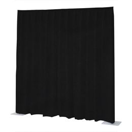 Wentex P&D Vorhang Napoli Velvet - Schwarz - 11' (B) x 16' (H) cm - plissiert