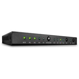 Lindy 38249 4 Port HDMI 18G Switch mit Audio - Schaltet zwischen 4 HDMI 2.0-Quellen u