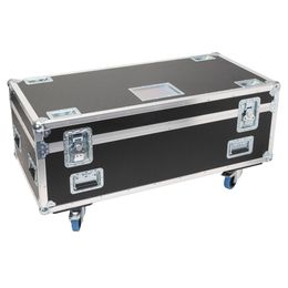 Litecraft Quad Flightcase f&uuml;r 4x Elation KL Fresnel 6" P.O., schwarz, mit montiertem TV-Zapfen