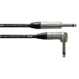Cordial PEAK CXI 6 PR - 6,0 m, NEUTRIK Klinke 6,3 mm mono silber / Winkelklinke 6,3 mm mono silber