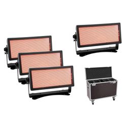 Eurolite Set 4x Multiflood Pro IP SMD RGBW Strobe/Wash + Case