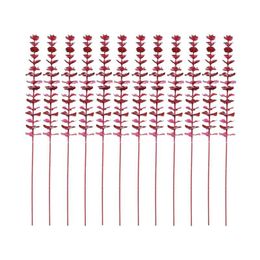 12x EUROPALMS Kristalleucalyptus, burgund, 81cm, Kunstpflanze