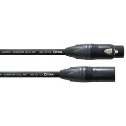 Cordial PEAK CPM 1 FM-FLEX, 1,0 m, NEUTRIK XLR female schwarz / XLR male schwarz