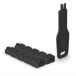 Lindy 47891 RJ45 Port Schloss (10 St&uuml;ck) mit Schl&uuml;ssel: Code SCHWARZ