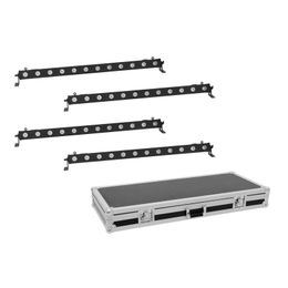 Eurolite Set 4x LED BAR-12 QCL RGBW Leiste + Case