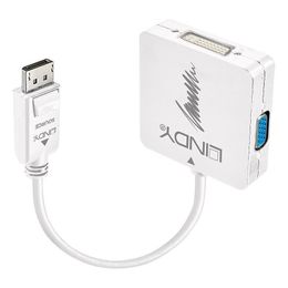 Lindy 41028 DisplayPort 1.2 auf HDMI, DVI & VGA Konverter, aktiv - Verbindet eine Dis