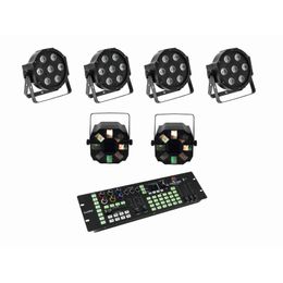 Eurolite Set 4x LED SLS-7 HCL Floor + 2x LED FE-700 + DMX LED Color Chief Controller