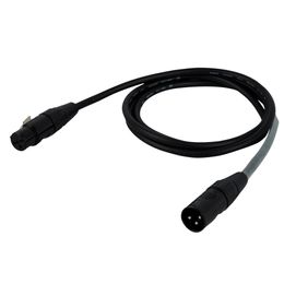 DAP-Audio DAP FLR09 - DMX/AES-EBU XLR/M 3P auf XLR/F 3P 0,75 m - versilbert