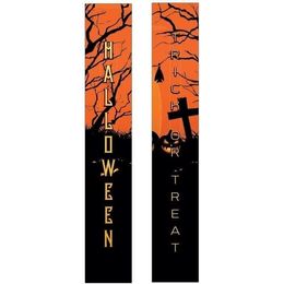 EUROPALMS Halloween Banner, Geisterhaus, 2er-Set, 30x180cm