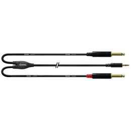 Cordial INTRO CFY 0,9 WPP, 0,9 m, 3.5 mm Stereoklinke auf 2x 6.3 mm Monoklinke Y-Adapter