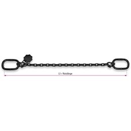 SAFETEX 2,00 t Anschlagkette 1-Strang mit Aufh&auml;ngering, 8 mm, 4 m, BLACKLINE