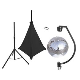 Eurolite Set Spiegelkugel 50cm mit Stativ und Segel schwarz