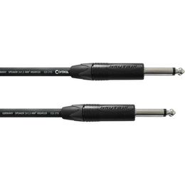 Cordial PEAK CPL 10 PP - 10,0 m CLS 215, NEUTRIK 2 x Klinke 6,3 mm mono schwarz