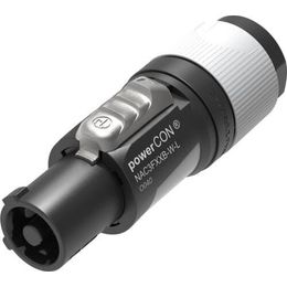 NEUTRIK NAC3FXXB-W-L, Verriegelbarer AC-Netzkabelstecker, kodiert und farbcodiert (grau) f&uuml;r Power-Out
