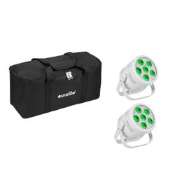 Eurolite Set 2x LED Silent Par 6 QCL Floor ws + So