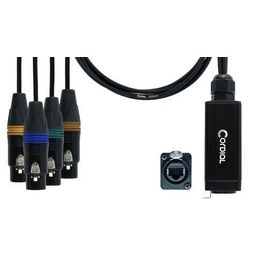 Cordial CDX 0,7 FN 5 QUAD-DMX - 0,7 m, NEUTRIK 4x XLR female 5-polig schwarz / 1x NE8FF