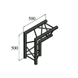 Alutruss TRILOCK S-PAC 25 2-Weg-Ecke 90&deg;\/ schwarz