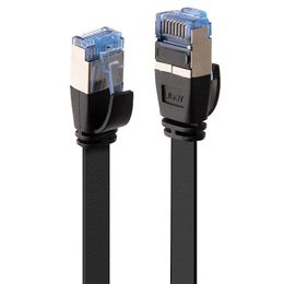 Lindy 47484 5m Cat.6 U/FTP Flachband-Netzwerkkabel, schwarz - RJ45-Stecker, 250MHz,