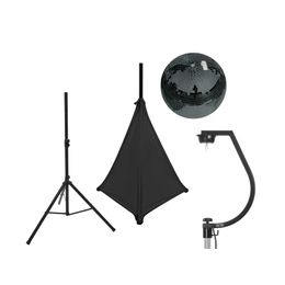 Eurolite Set Spiegelkugel 30cm mit Stativ und Segel schwarz