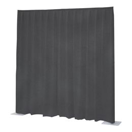 Wentex P&D Vorhang Napoli Velvet - Dunkelgrau - 11' x 12' (B x H) - plissiert