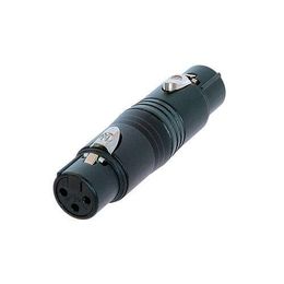 NEUTRIK NA3FF-B - Adapter, 3p XLR female auf 3p XLR female, SCHWARZ