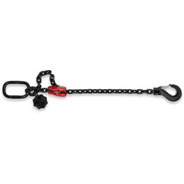 SAFETEX 2,00 t Anschlagkette 1-Strang mit Verk&uuml;rzungs-Haken mit Sicherung, 8 mm, 1 m, BLACKLINE