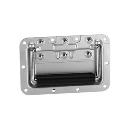 Adam Hall ah Hardware 34082 A - Klappgriff mittel gefedert in Einbauschale Aluminium 8 mm tief