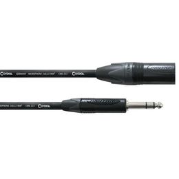 Cordial PEAK CPM 5 MV - 5,0 m, NEUTRIK XLR male schwarz / Klinke 6,3 mm stereo schwarz