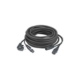 DAP-Audio DAP FP-08 AUDIO Power/Signal Kabel Schutzkontakt M zu IEC-F & XLR-F zu XLR-M, 10m, schwarz