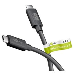 goobay USB-C -Kabel, USB4 Version 2.0, 240 W, 80 Gbit/s, Power Delivery, 1,2 m