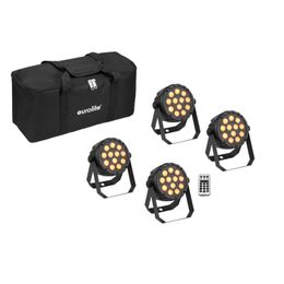 Eurolite Set 4x LED PARty Spot Silent RGB/WW mit Softbag