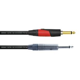 Cordial ECOCORD 3 PP-SILENT - 3,0m NEUTRIK Klinke auf Klinke 6,3mm, mono SILENT retro