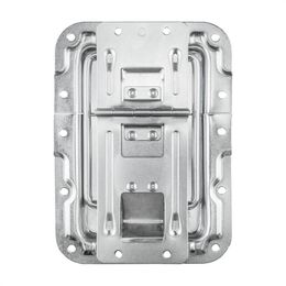 Adam Hall ah Hardware 270838 - Deckelfeststeller gro&szlig; gekr&ouml;pft mit Scharnier, Klick-Stop-Funktion und Nietschutz