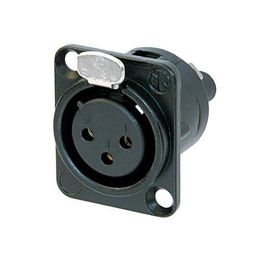 NEUTRIK NC3FD-S-1-B - 3-pol. Einbau weiblich quadratische Version