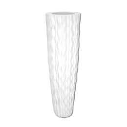 EUROPALMS Design&uuml;bertopf LAMELLA-140, wei&szlig;