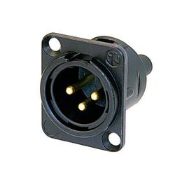 NEUTRIK NC3MD-S-1-B - 3-pol. Einbau m&auml;nnlich quadratische Version