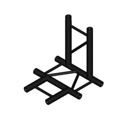 DURATRUSS DT 32/2-T42H-TD Black, 4-Wege-T-St&uuml;ck + down, horizontal, schwarz