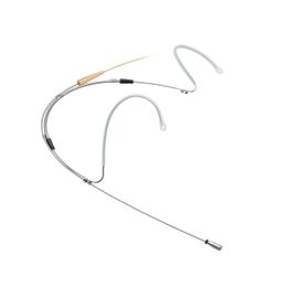 Sennheiser HM 200 (SILVER 3-PIN) - Nackenb&uuml;gelmikrofon (Mikrofon silber, Ohrb&uuml;gel transparent, festes Kabel beige