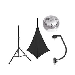 Eurolite Set Spiegelkugel 30cm mit Stativ und Segel schwarz