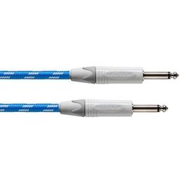 Cordial ENCORE CXI 9 PP-SKY - 9,0 m, Tweed-Kabel, NEUTRIK 2 x Klinke 6,3 mm mono weiss