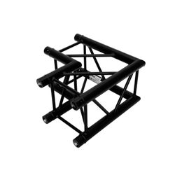 Alutruss QUADLOCK ROAD S6082C-21 2-Wege-Ecke 90&deg; mit schwarzer strukturierter Pulverbeschichtung