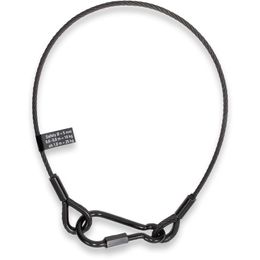 SAFETEX Safety-Sicherungsseil 5 mm, 0,60 m mit Kauschen und Karabinerhaken nach DGUV, BLACKLINE