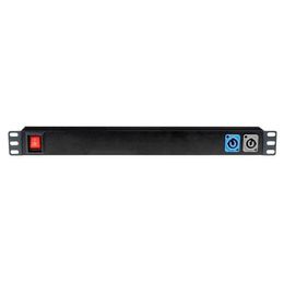 Showtec 19" 1HE Steckerleiste 7 mit 1x P-Con In/Out, Socketstrip7