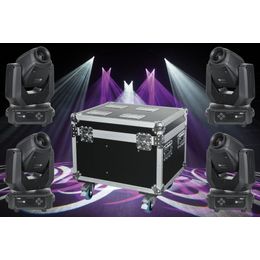 4x Showtec Phantom 65 Moving Head Spot 65W LED inkl. Case