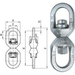 SAFETEX Rollenlager-Wirbel, 5,4 t
