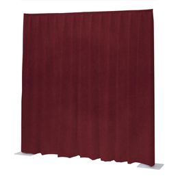 Wentex P&D Vorhang Napoli Velvet - Rot - 11' x 10' (B x H) - plissiert