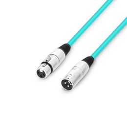 Adam Hall ah Cables 3 STAR MMF 0100 GRN - Mikrofonkabel XLR female auf XLR male1 m gr&uuml;n