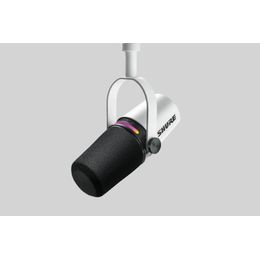 Shure MV7+-W - Dynamisches Podcast-Mikrofon, weiss