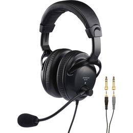 MONACOR BH-009 Professioneller Stereo-Kopfh&ouml;rer mit dynamischem B&uuml;gelmikrofon