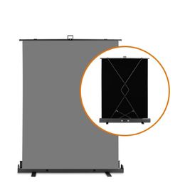 WALIMEX pro Roll-up Panel Hintergrund grau 155x200